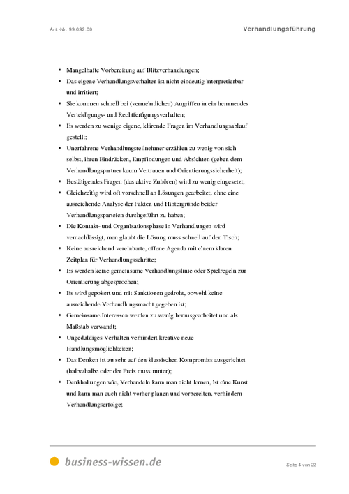 Verhandlungsführung – Management-Handbuch – business-wissen.de Verhandlungsführung – Management-Handbuch – business-wissen.de