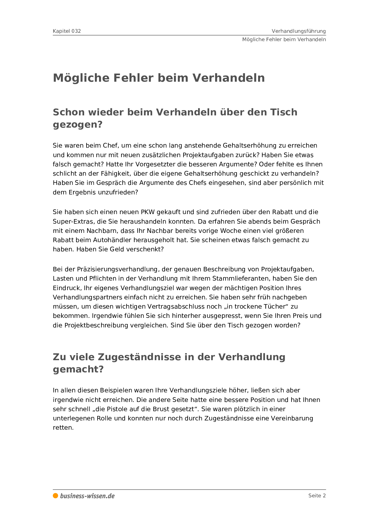 Verhandlungsführung – Management-Handbuch – business-wissen.de Verhandlungsführung – Management-Handbuch – business-wissen.de