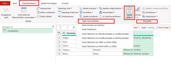 Excel: Inhalte einer Zelle auf Zeilen aufteilen