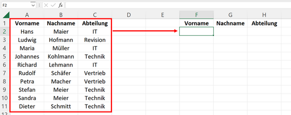 Excel-Tipp: Wie Sie mit der Funktion SORTIEREN() Daten sortiert anzeigen