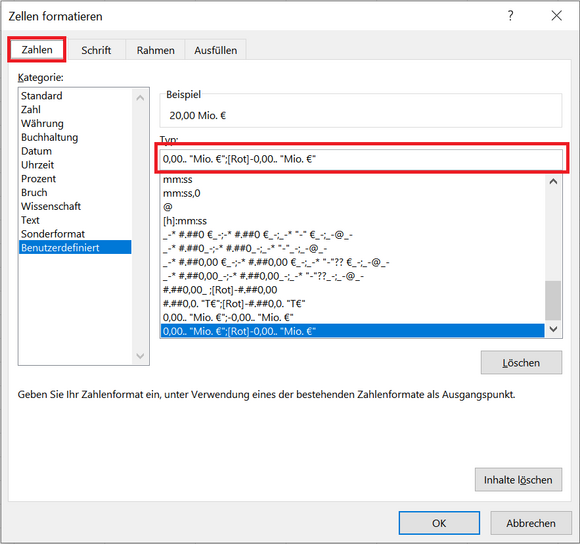 EXCEL: Zahlenformat definieren – abhängig vom Zahlenbetrag