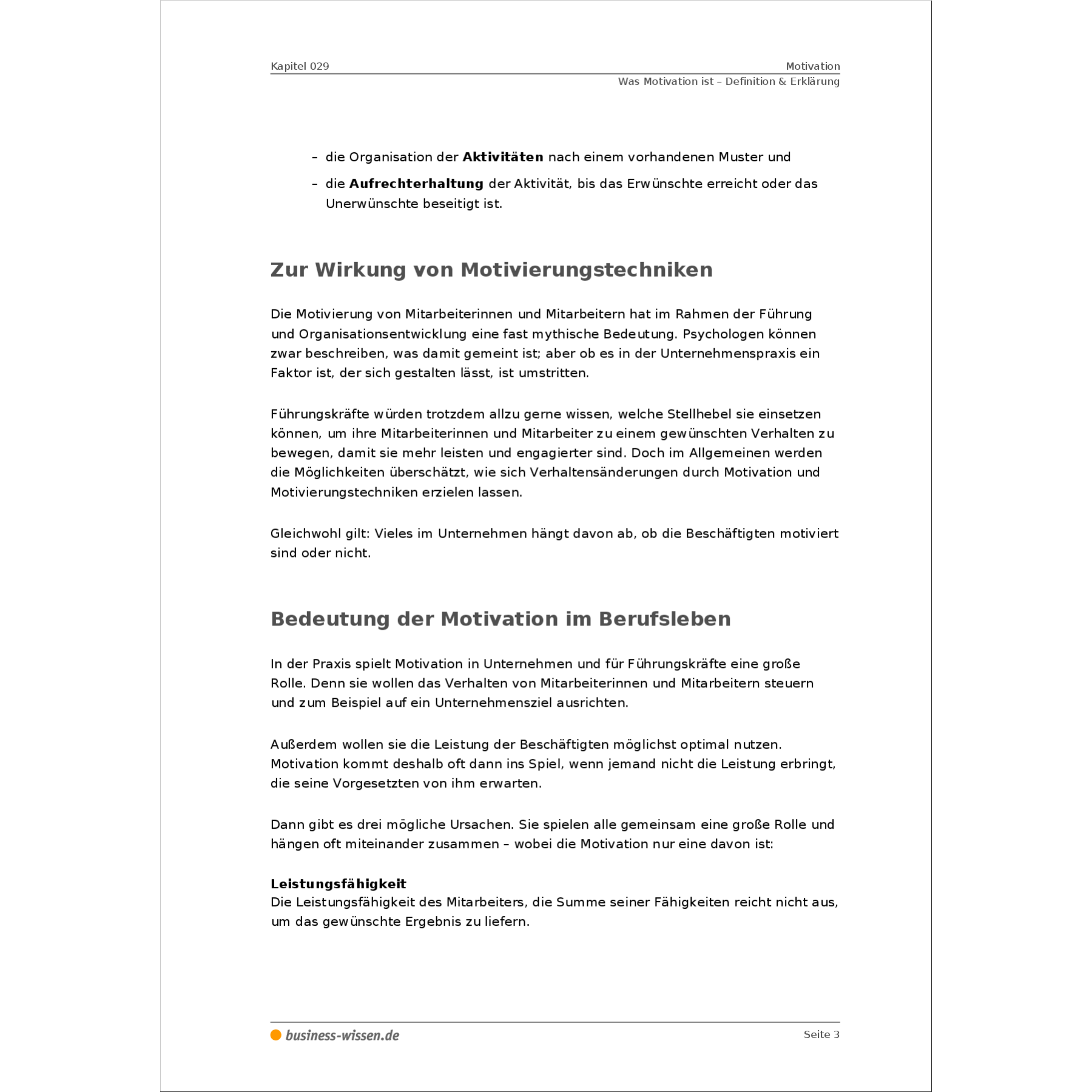 Motivation – Anleitung mit Vorlagen