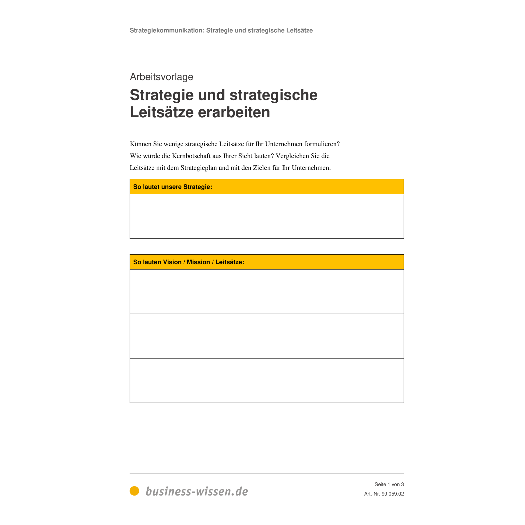 Strategy Maps entwickeln – Anleitung mit Vorlagen