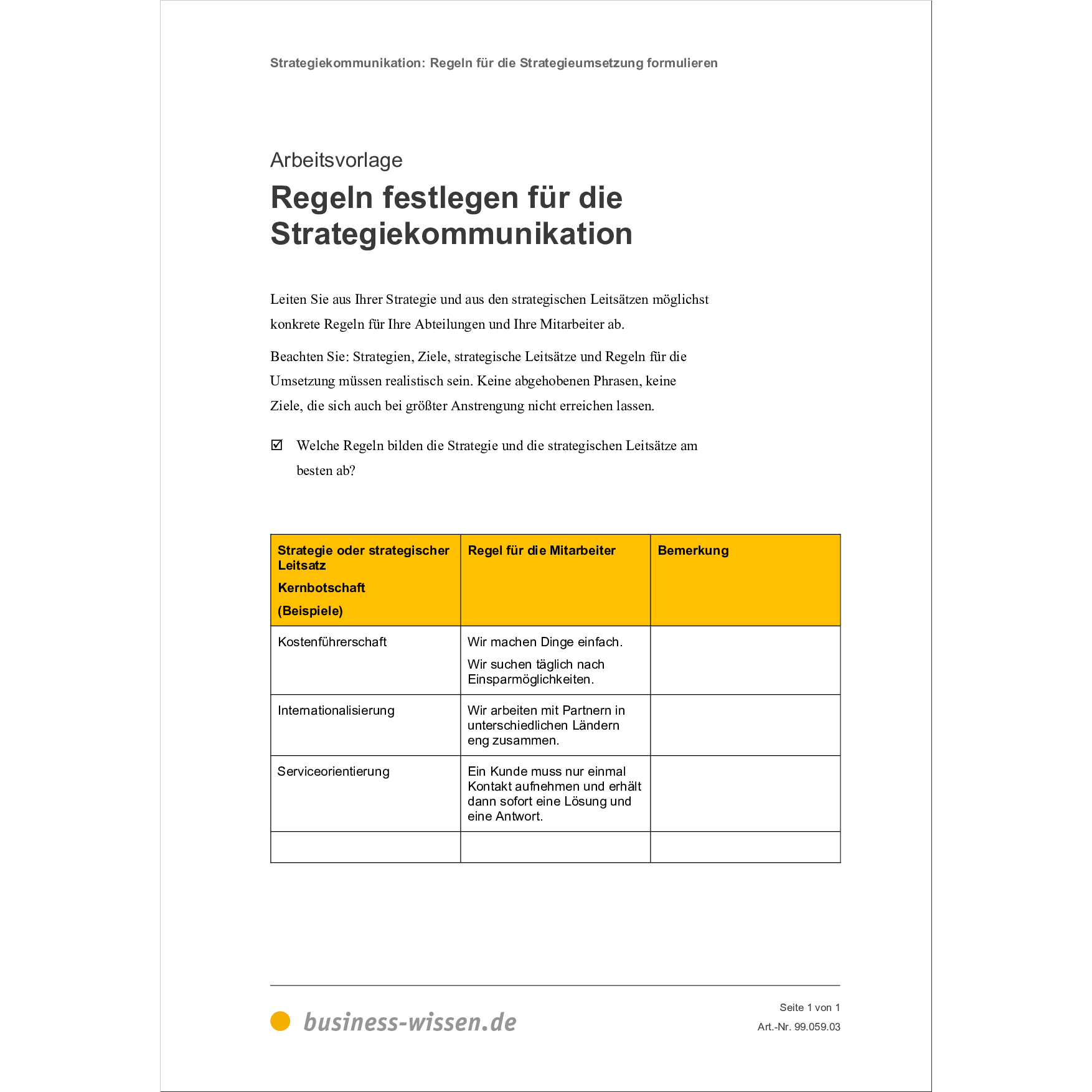 Strategy Maps entwickeln – Anleitung mit Vorlagen