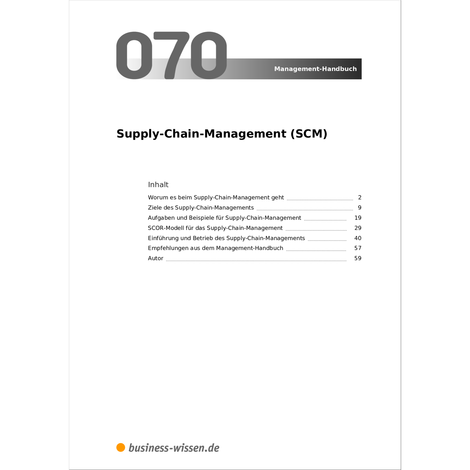 Supply-Chain-Management (SCM) – Anleitung mit Vorlagen