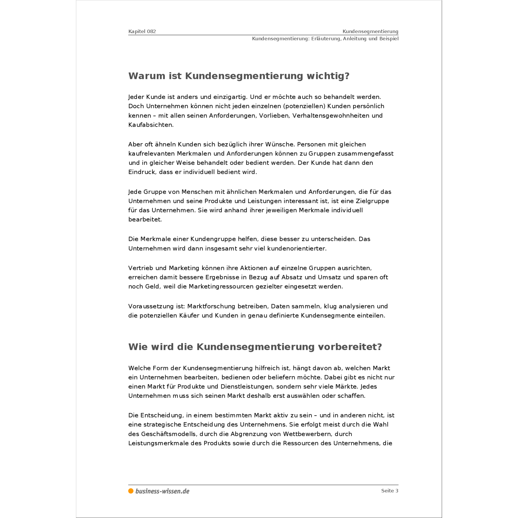 Kundensegmentierung – Anleitung mit Vorlagen