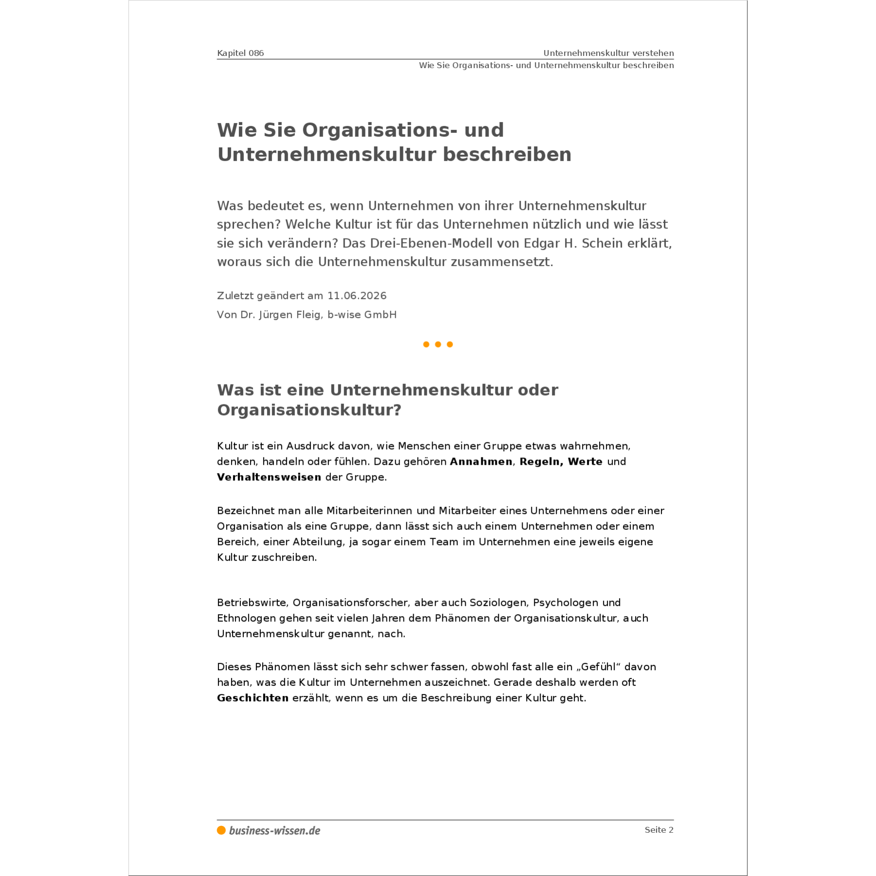 Unternehmenskultur Verändern Management Handbuch Business Wissen De