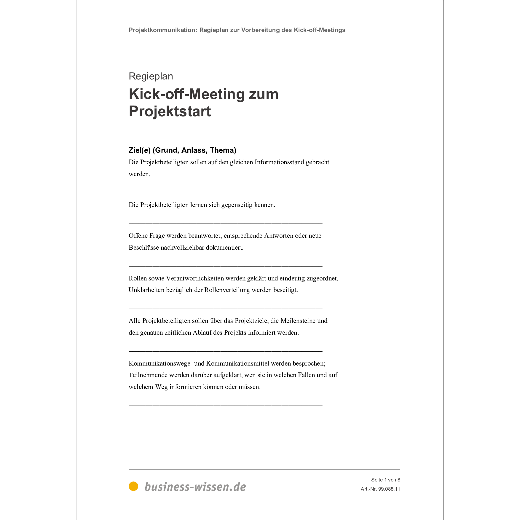 Projektkommunikation planen – Anleitung mit Vorlagen