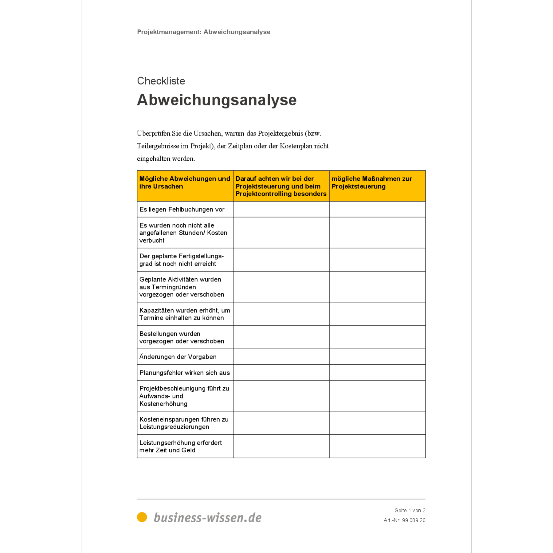 Projektqualität sicherstellen – Anleitung mit Vorlagen