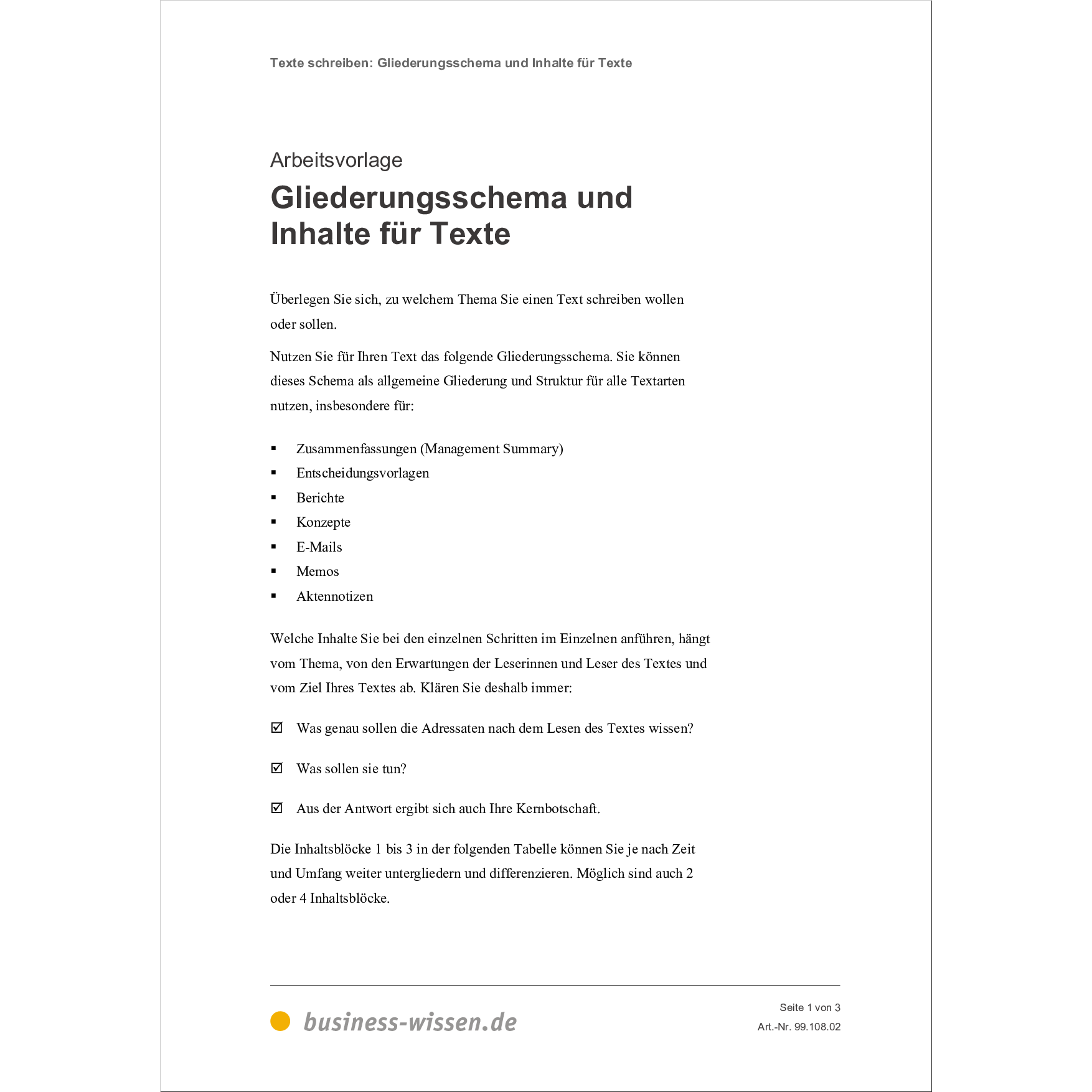 Texte schreiben – Anleitung mit Vorlagen