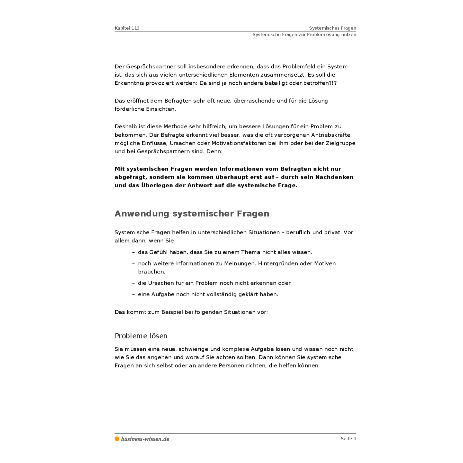 Systemisches Fragen – Anleitung mit Vorlagen