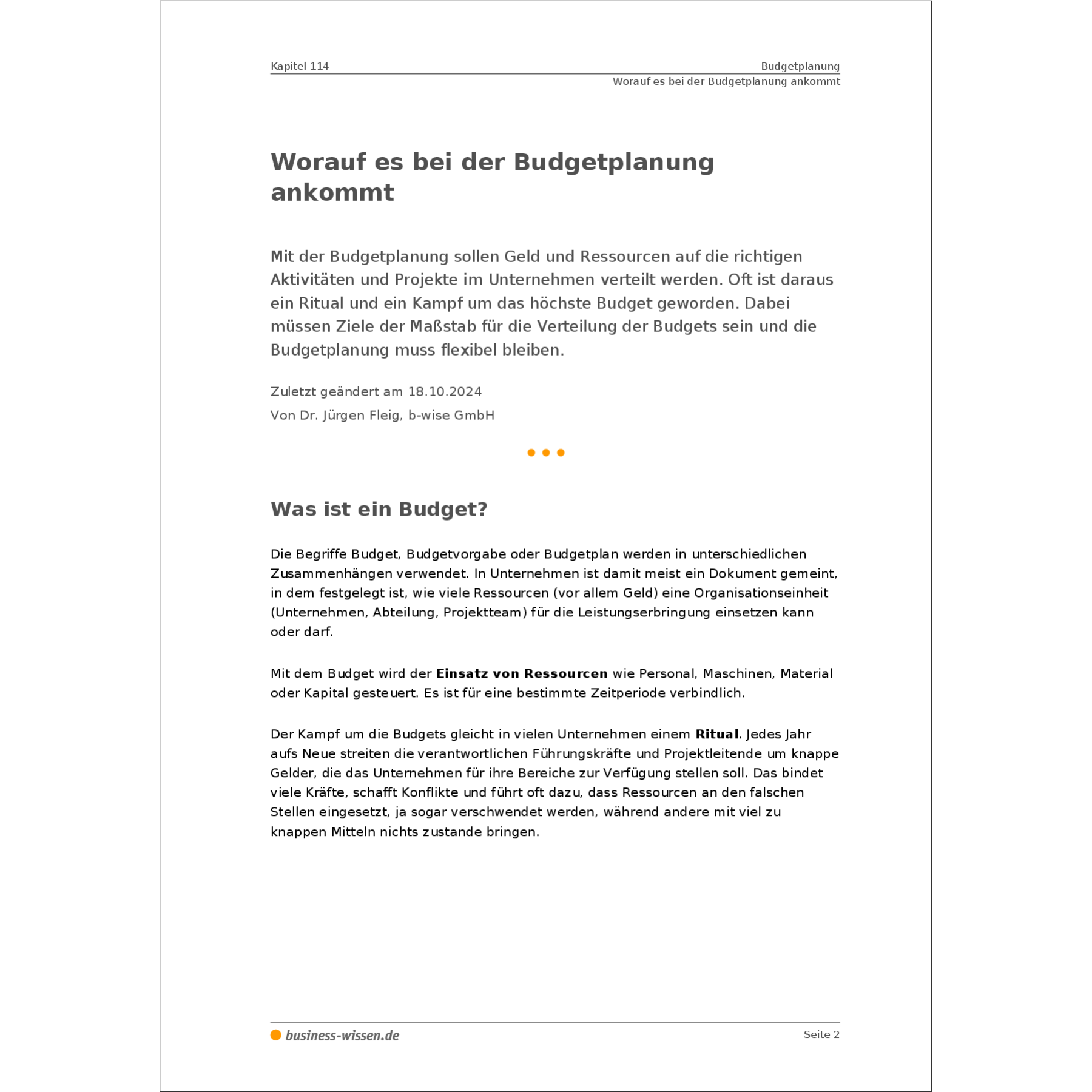 Budgetplanung – Anleitung mit Vorlagen