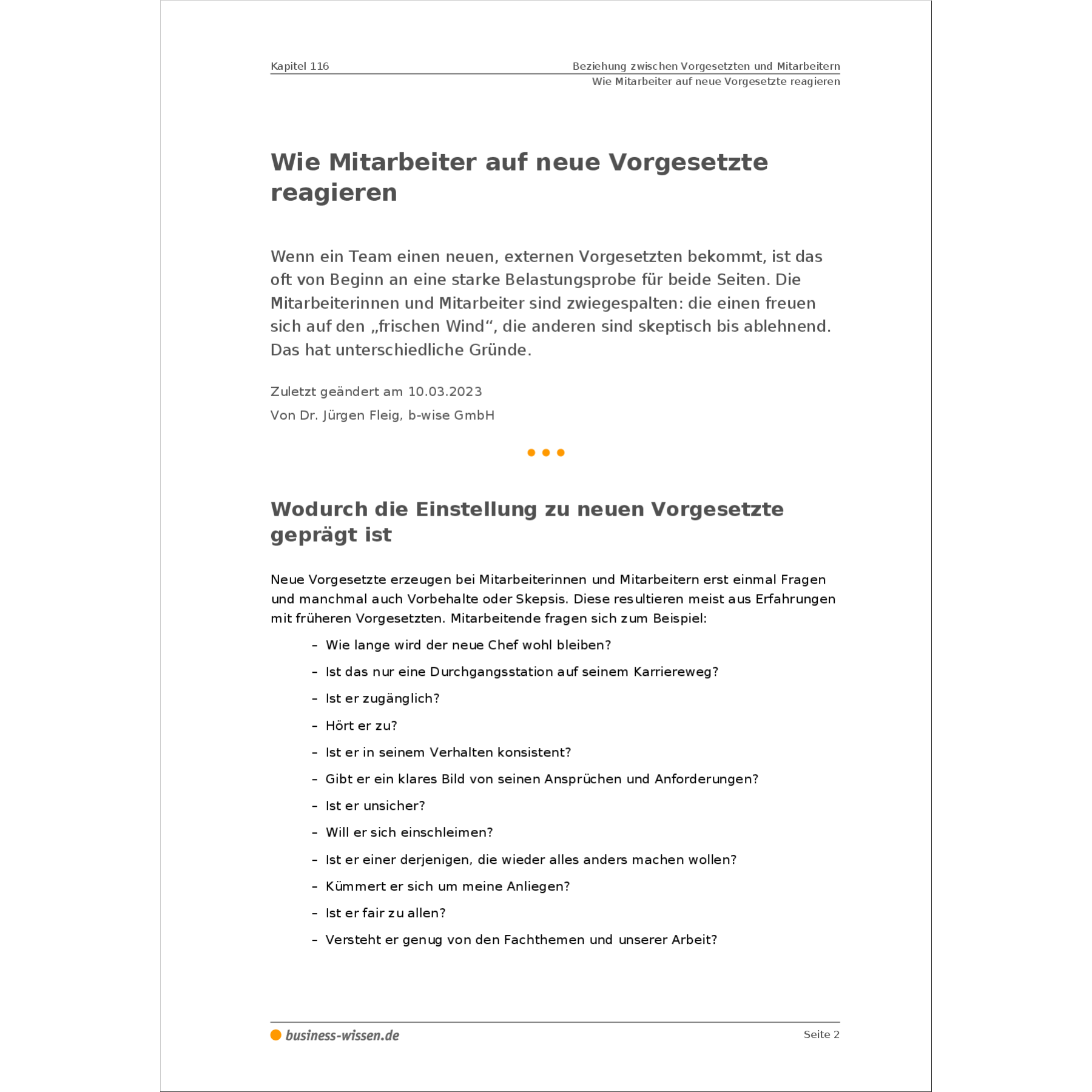 Beziehung zwischen Vorgesetzten und Mitarbeitern – Anleitung mit Vorlagen