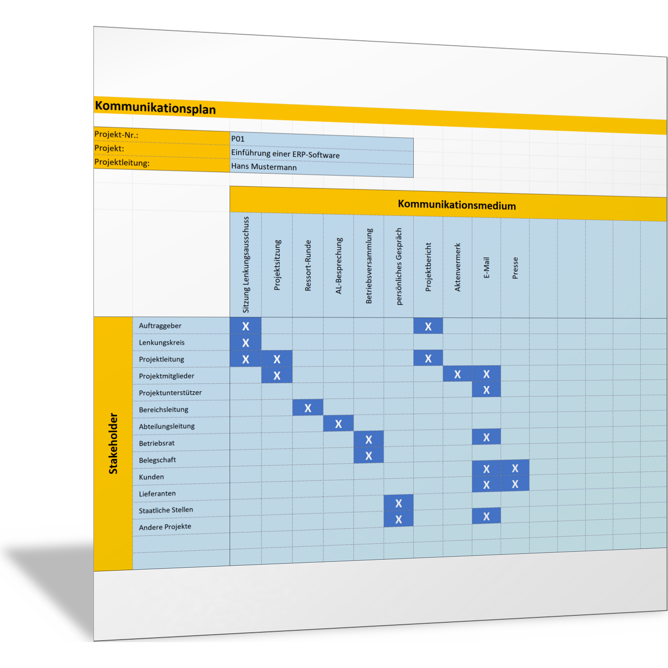 Kommunikationsplan für das Projektmanagement erstellen – Vorlage