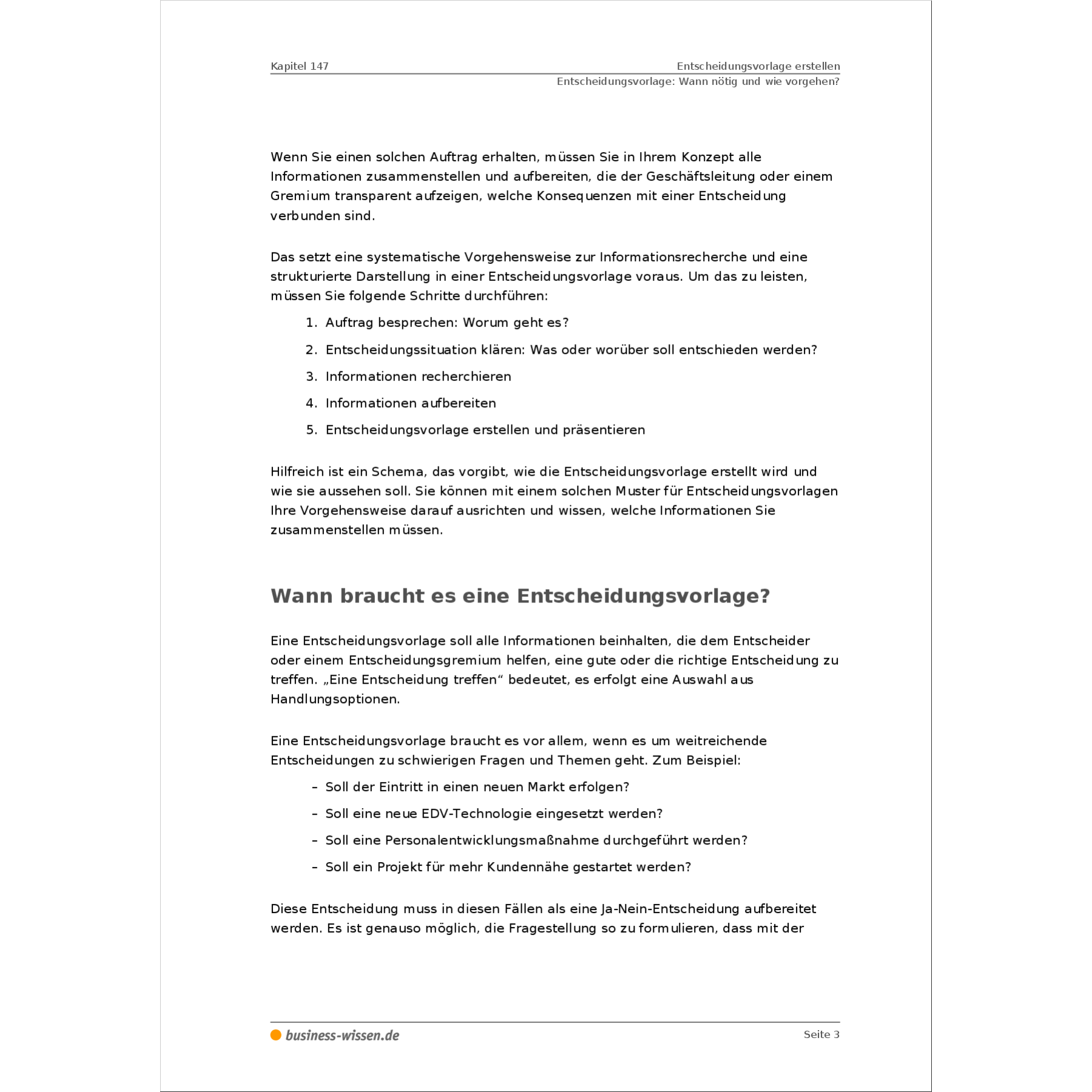 Entscheidungsvorlage erstellen – Anleitung mit Vorlagen