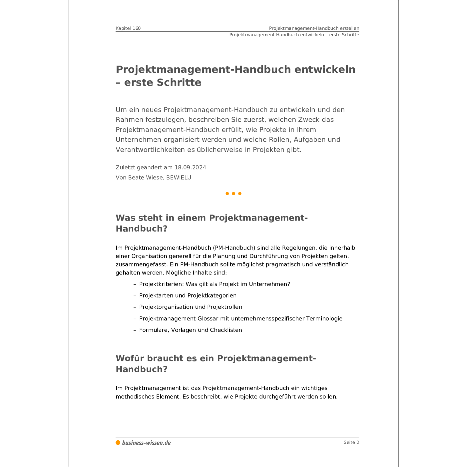 Projektmanagement-Handbuch erstellen – Anleitung mit Vorlagen
