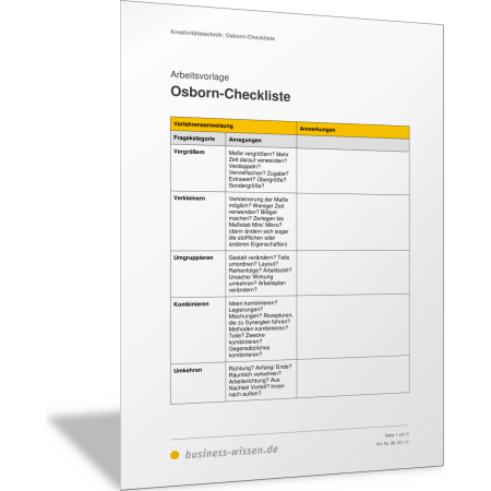 Osborn-Checkliste – Checkliste
