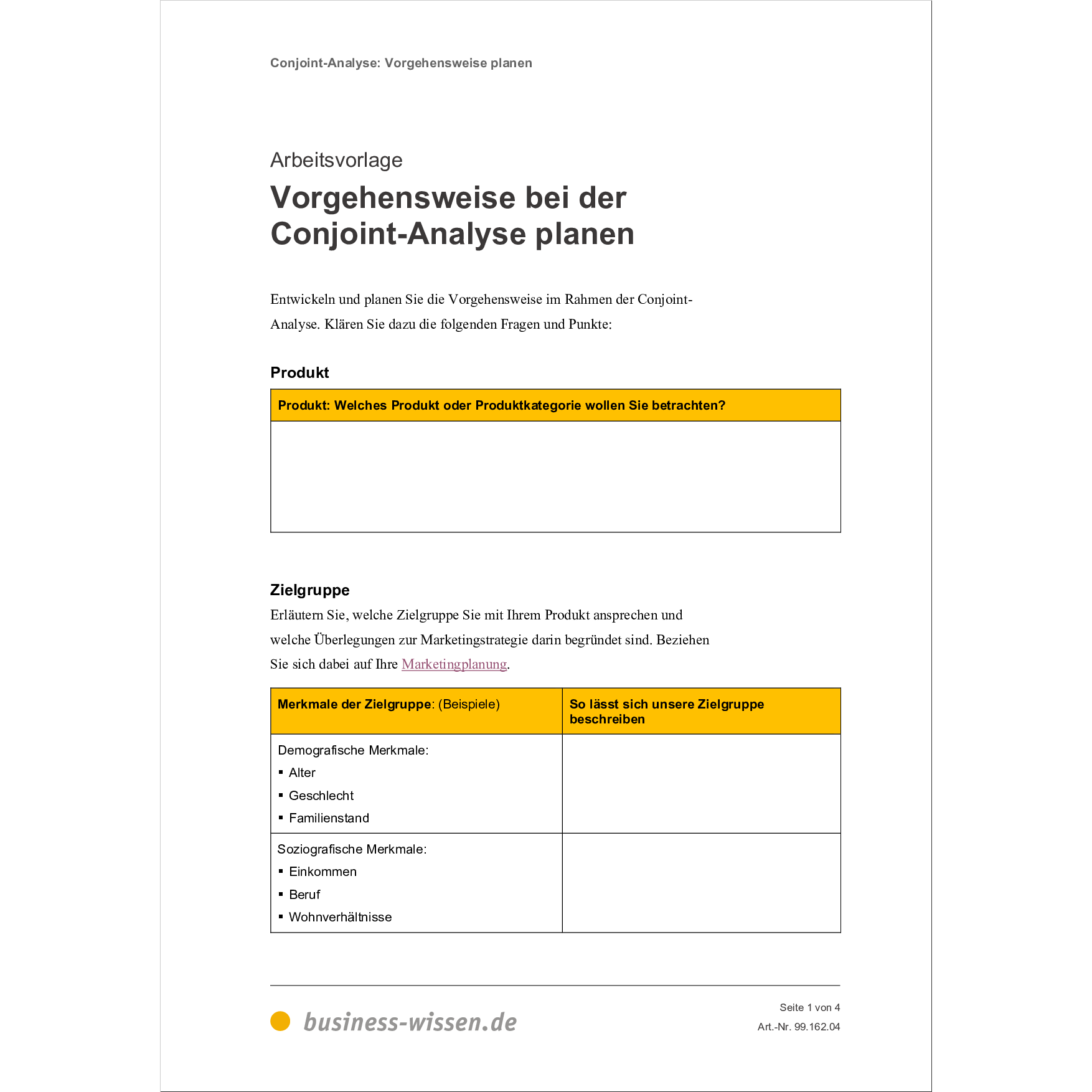 Conjoint-Analyse durchführen – Anleitung mit Vorlagen