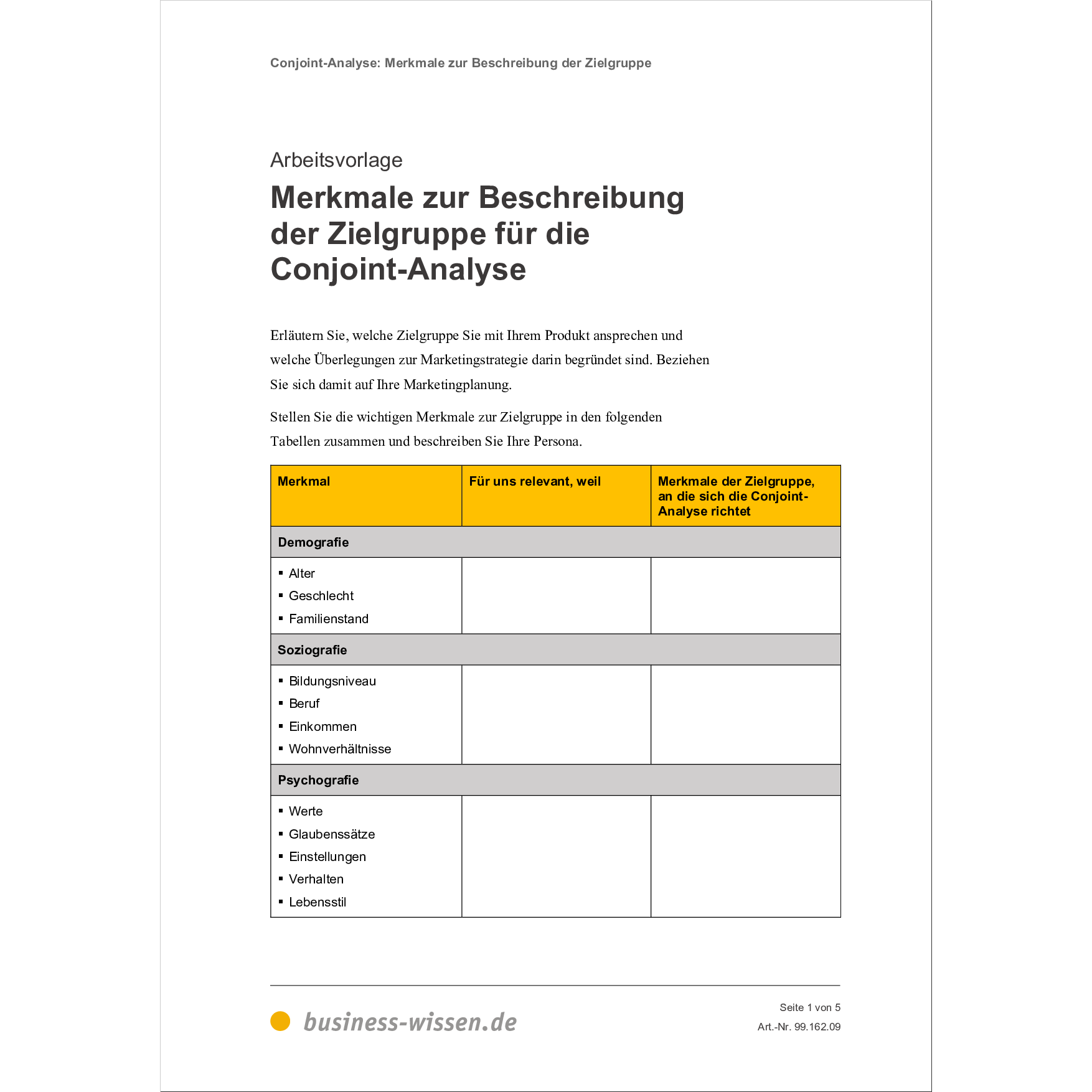 Conjoint-Analyse durchführen – Anleitung mit Vorlagen