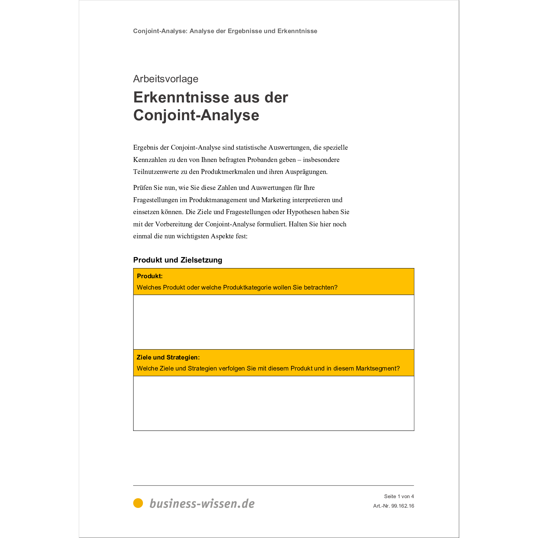 Conjoint-Analyse durchführen – Anleitung mit Vorlagen