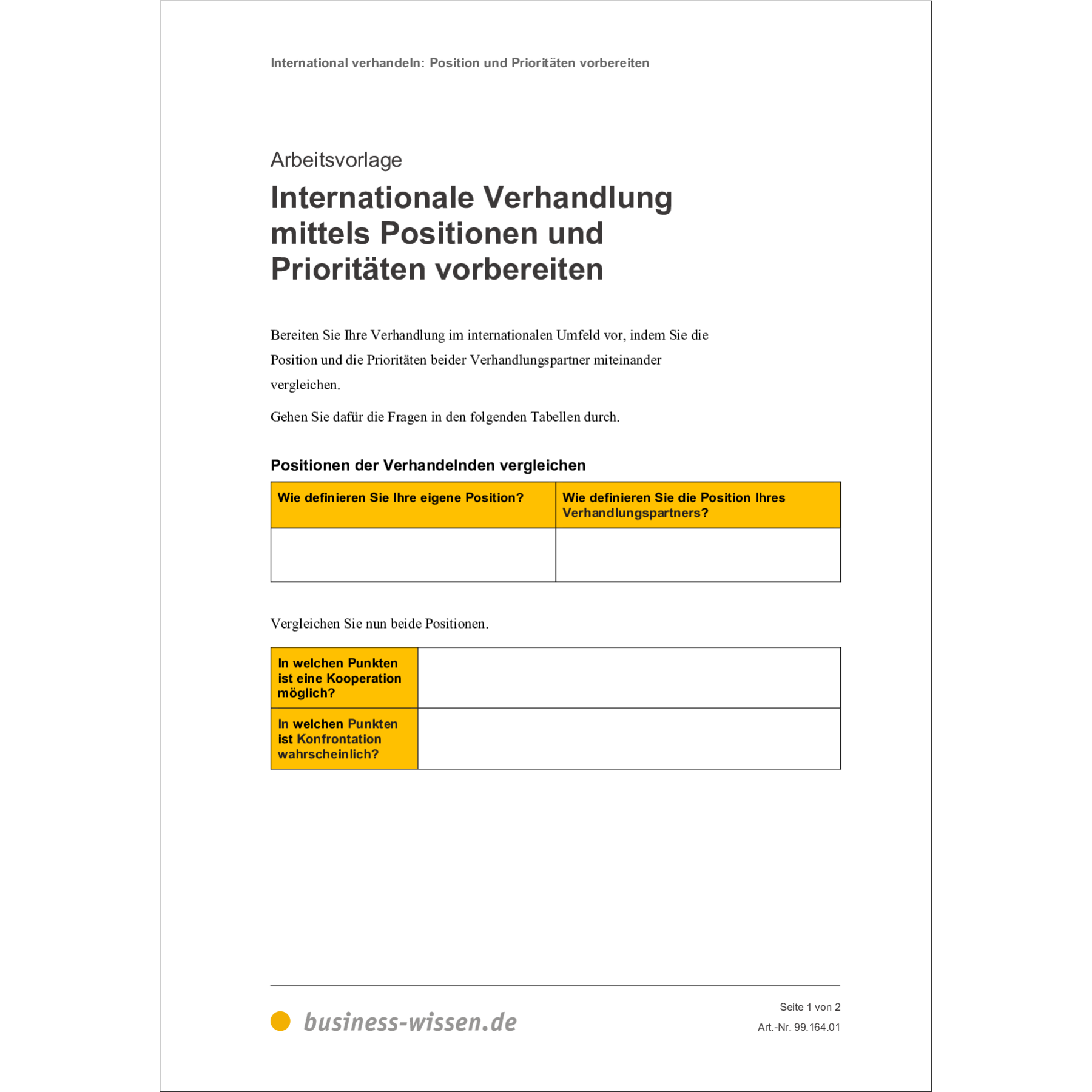 International verhandeln – Anleitung mit Vorlagen