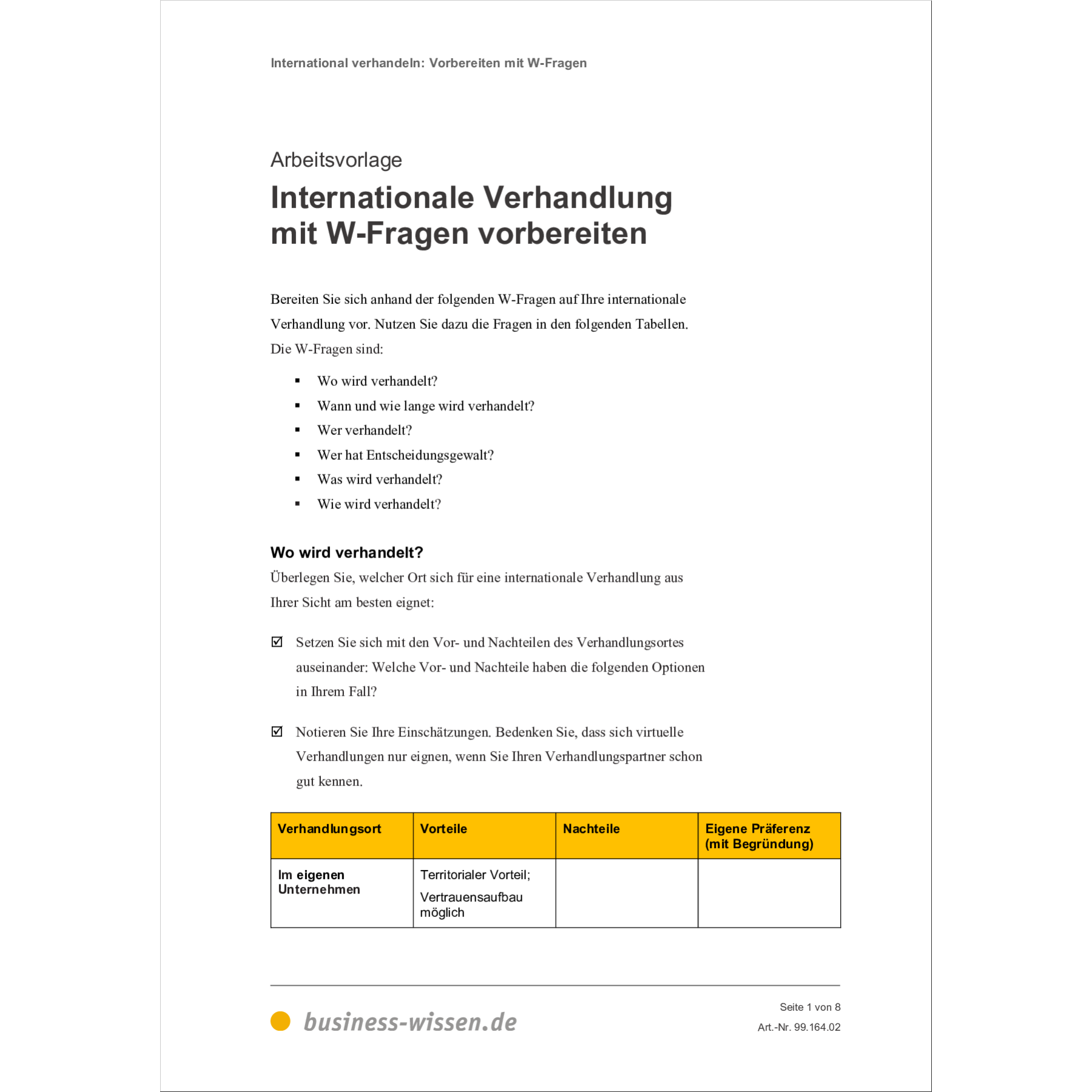 International verhandeln – Anleitung mit Vorlagen