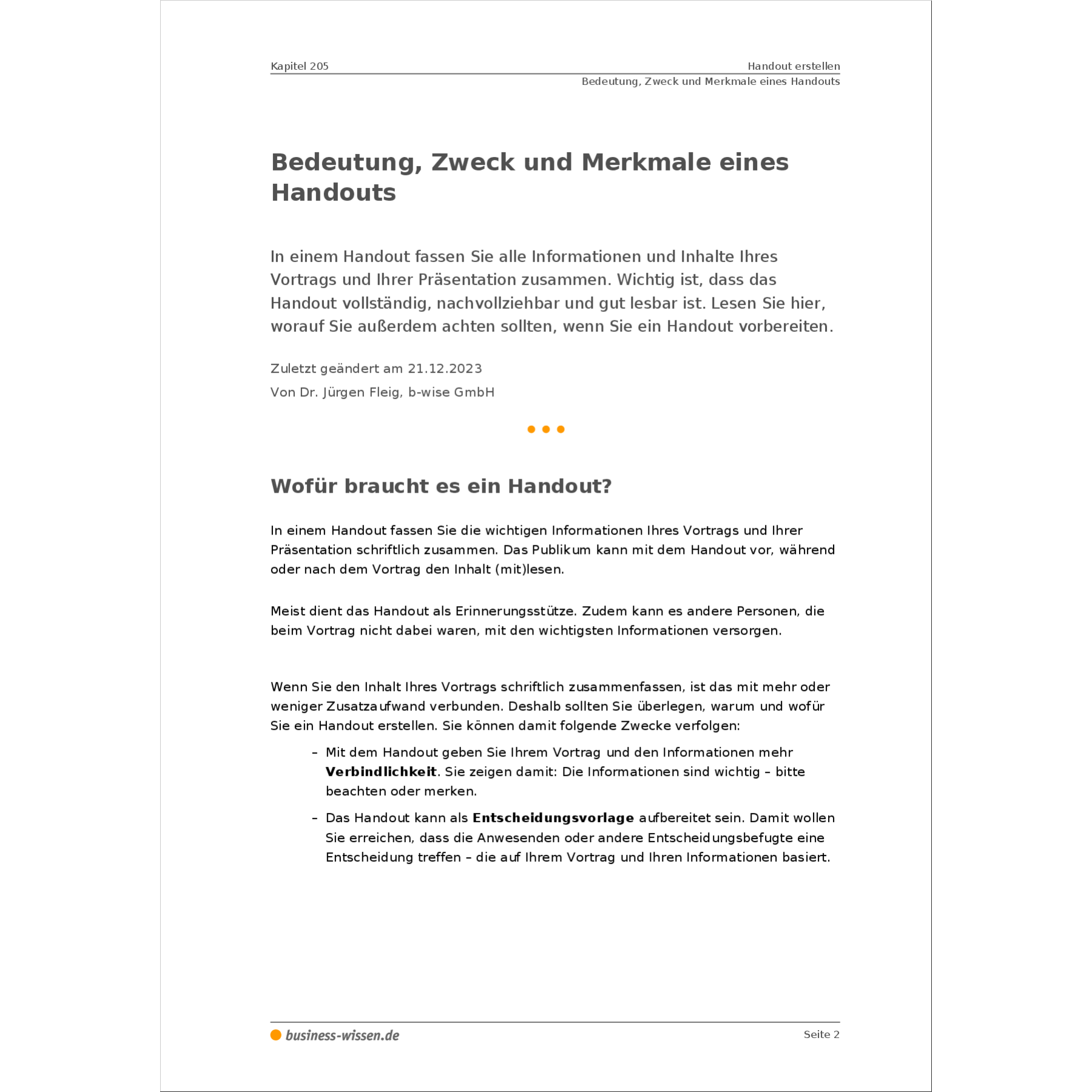 Handout erstellen – Anleitung mit Vorlagen