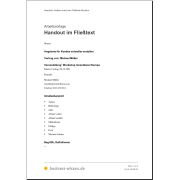 Handout erstellen – Anleitung mit Vorlagen