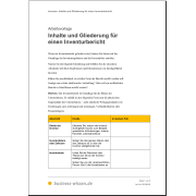 Inventur – Anleitung mit Vorlagen
