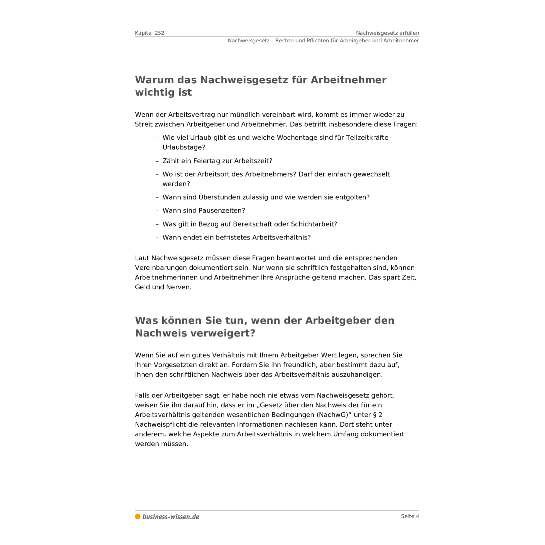 Nachweisgesetz erfüllen – Anleitung mit Vorlagen