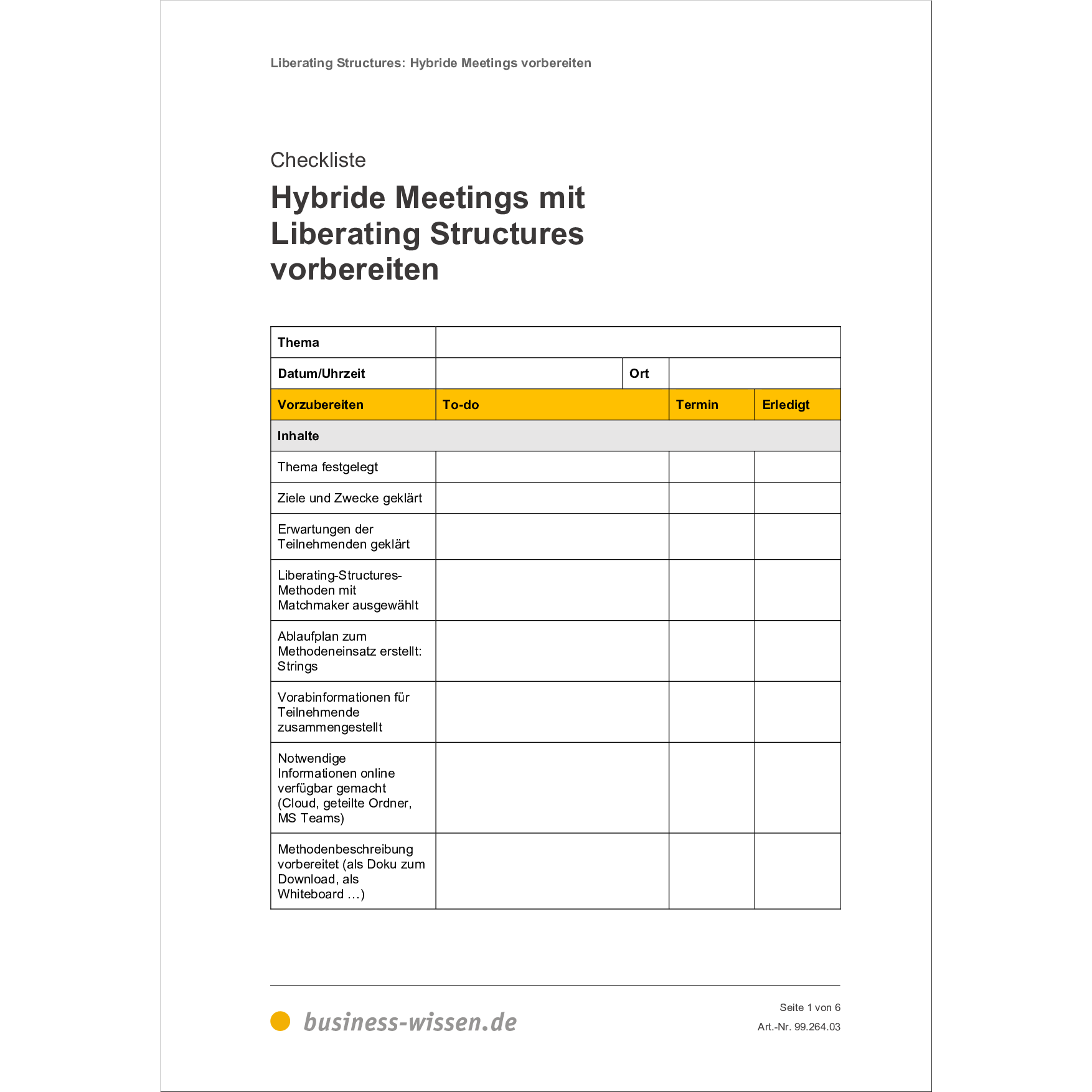 Liberating Structures – Anleitung mit Vorlagen