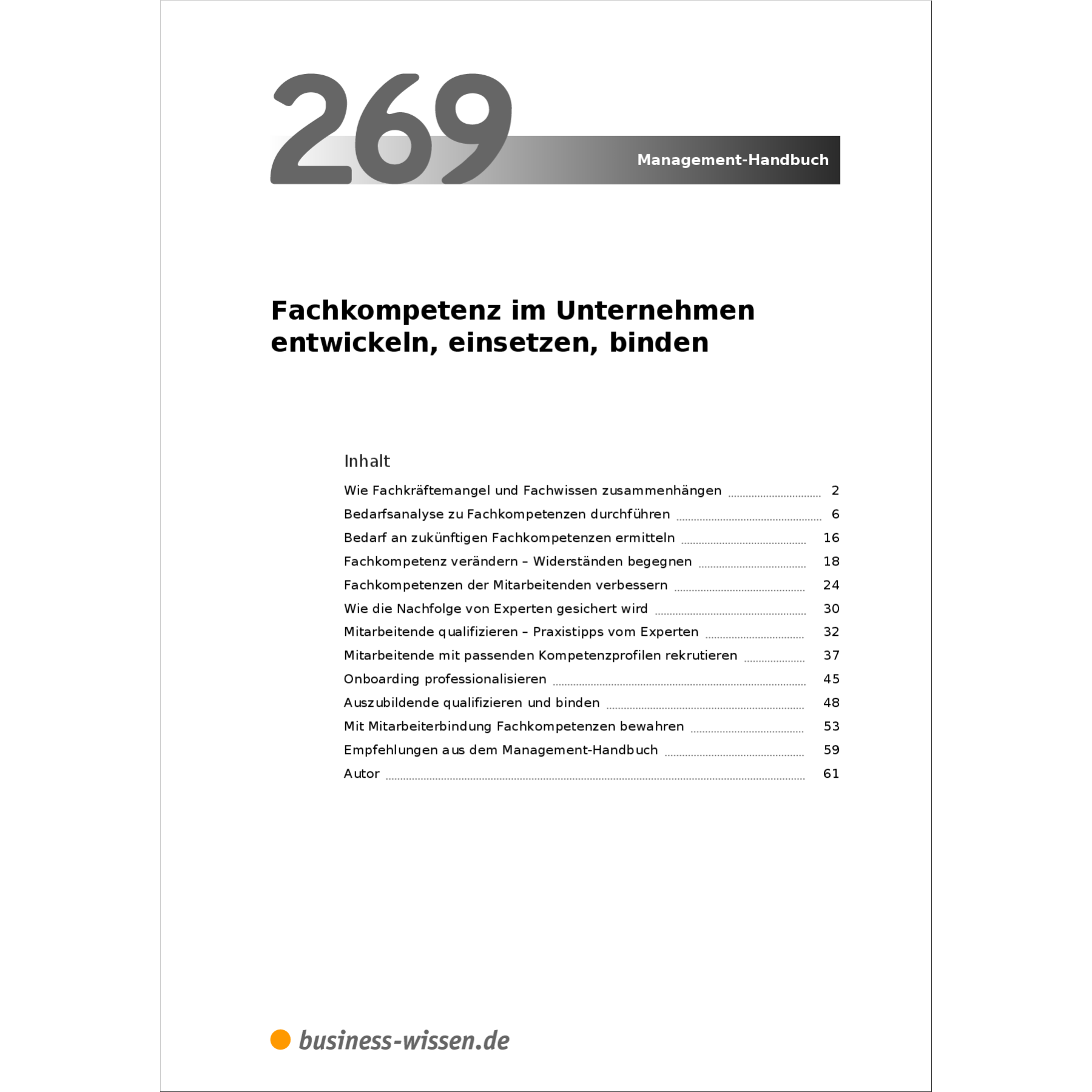 Fachkompetenz im Unternehmen entwickeln, einsetzen, binden – Anleitung ...