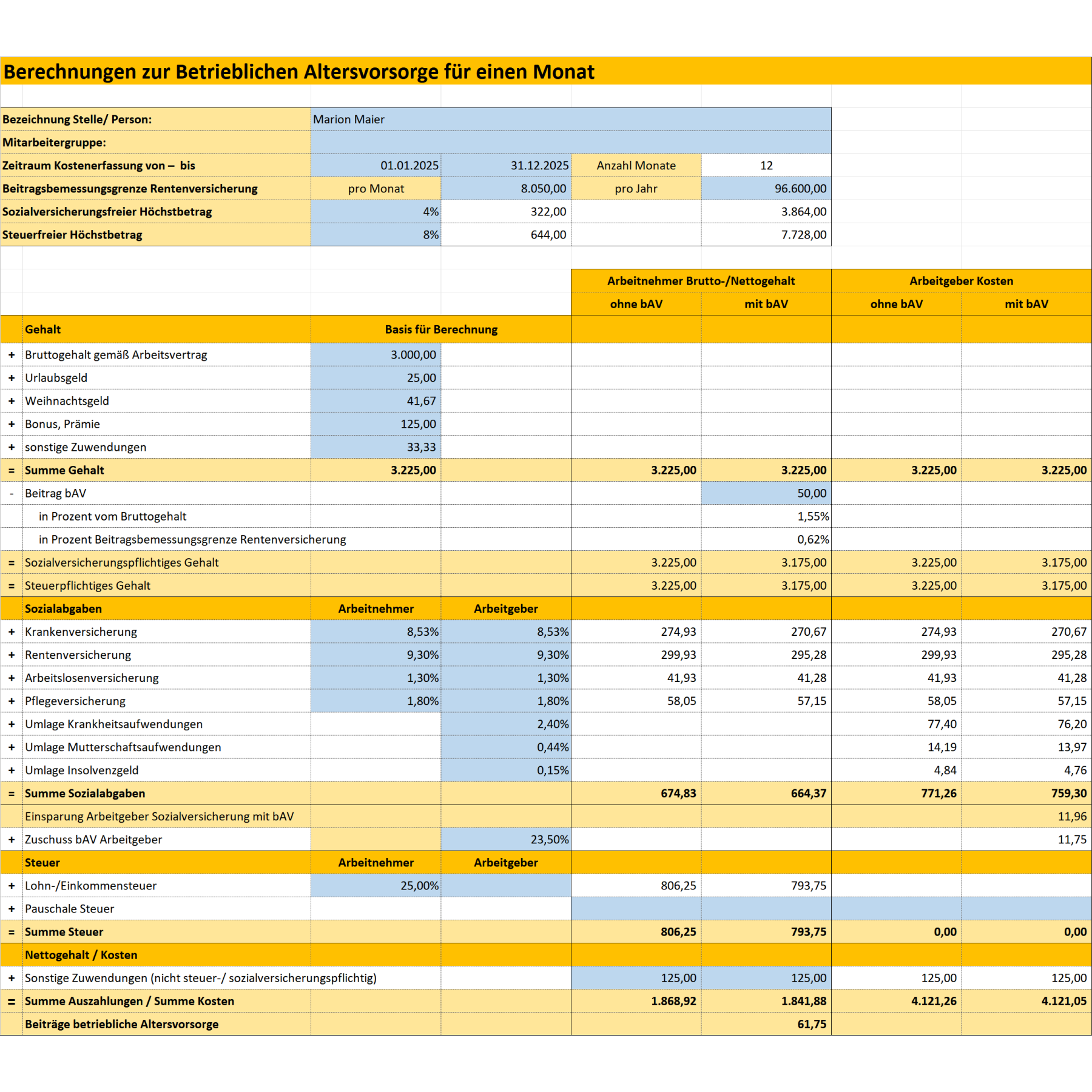 Betriebliche Altersvorsorge – Anleitung mit Vorlagen